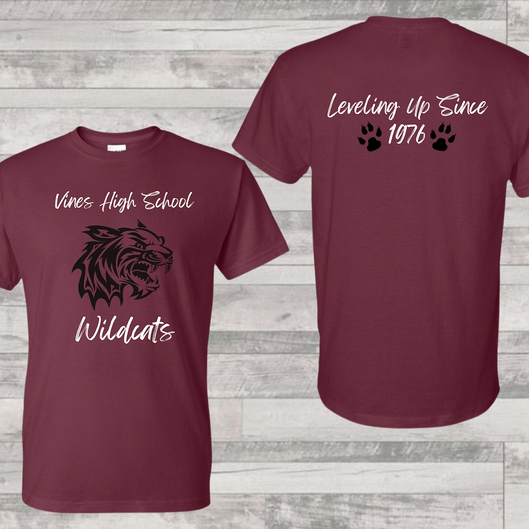Team Mascot Tshirt Wildcat School Spirit T-shirts Wildcat - Etsy
