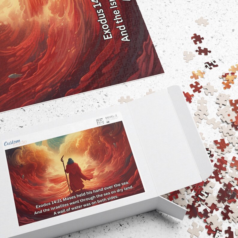 Moses Parts the Sea Puzzle 110, 252, 500, 1014-piece, Kids Bible Story ...