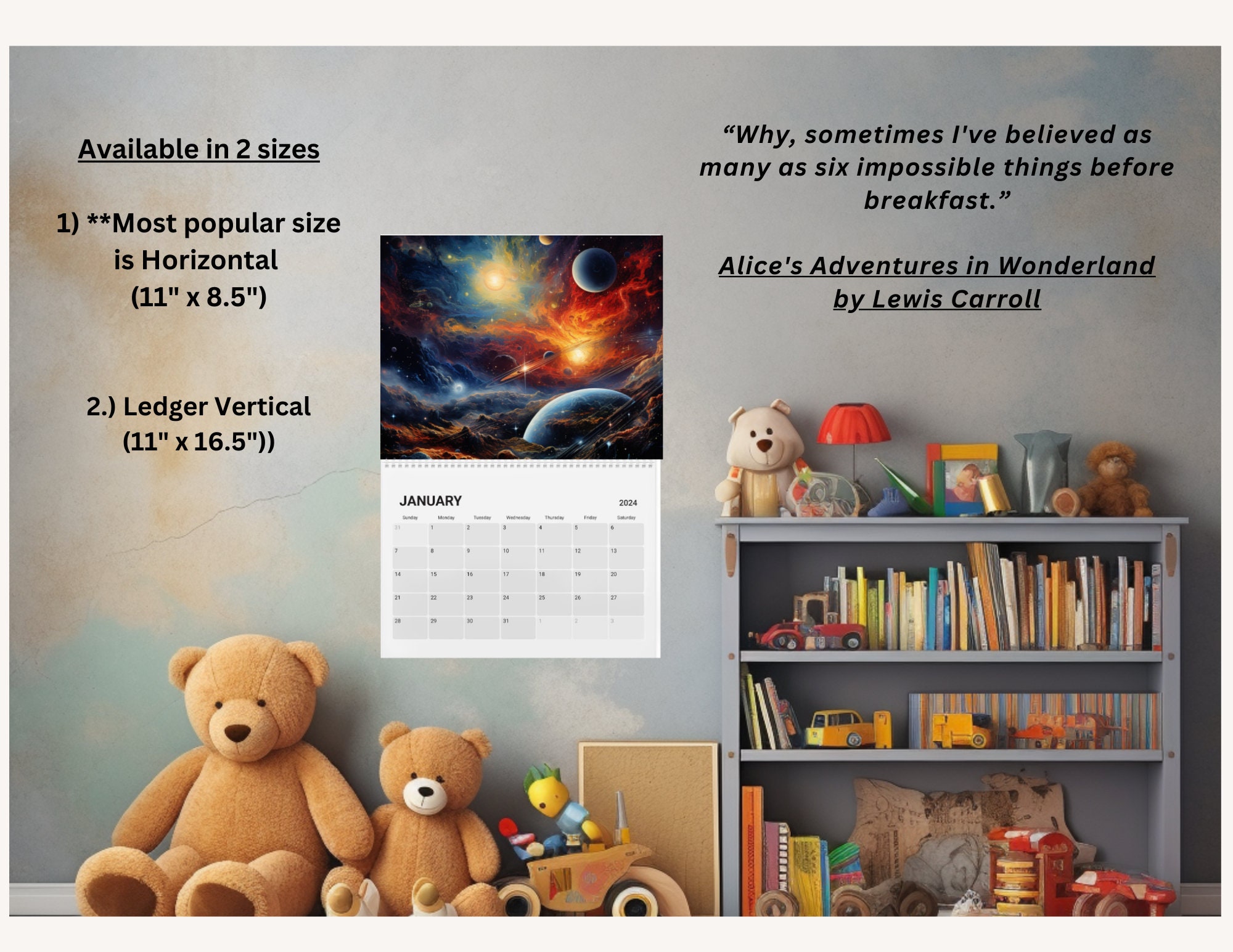 Calendrier Mural Cosmique 2024 vendu par Junket Kyle | SKU 4284376 ...