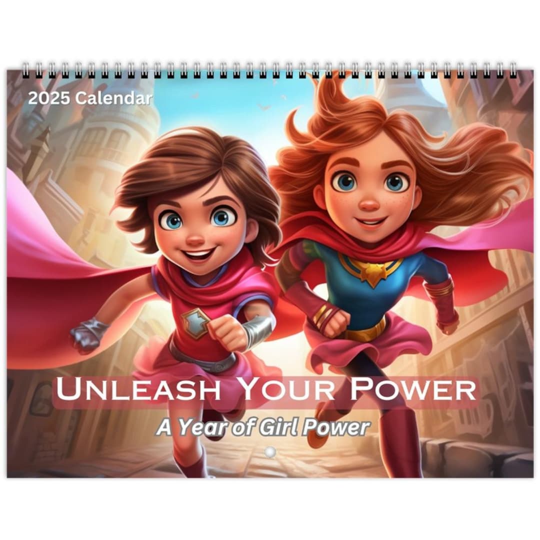 Girl Power Calendar 2025, Girls Wall Calendar, Superhero Calendar 2025 ...