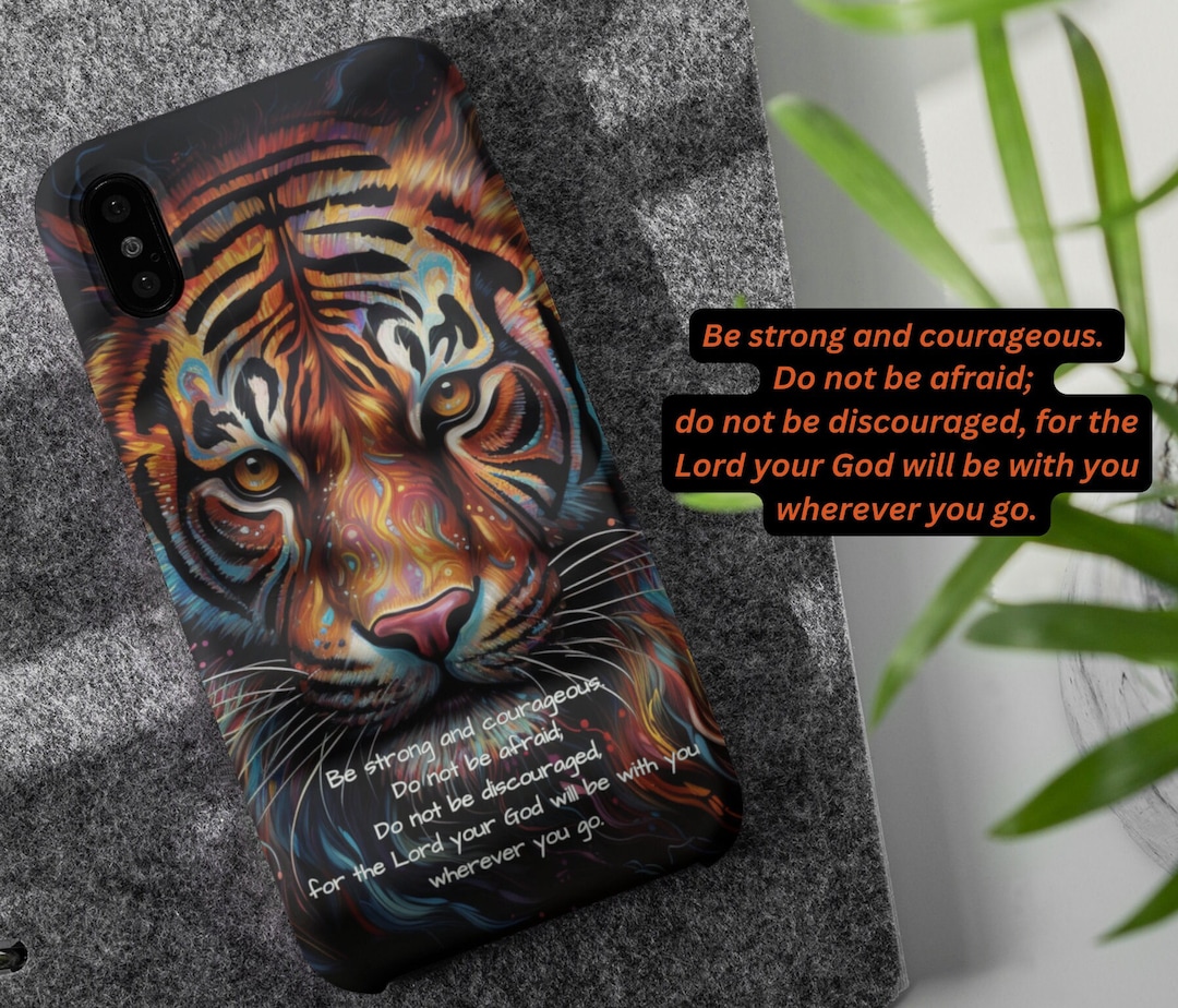 Bible Verse Tiger Slim Phone Cases, Tiger Phone Case, Christian Phone ...
