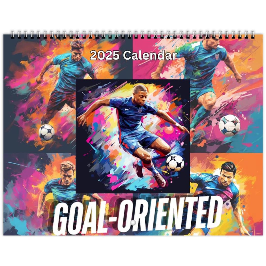 Soccer Sports Wall Calendar 2025, Soccer Sports Calendar, Boys Soccer ...