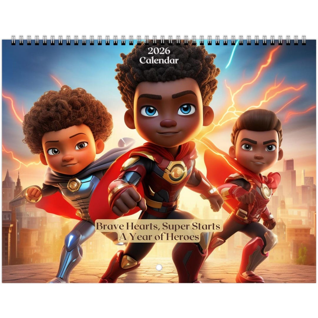 Superhero Calendar 2026, Boys Calendar 2026, Superhero Gifts, Boys ...