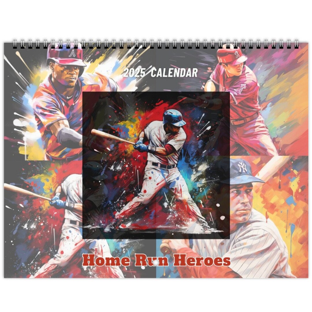 Baseball Wall Calendar 2025, Kids Baseball Calendar, Baseball Gift ...