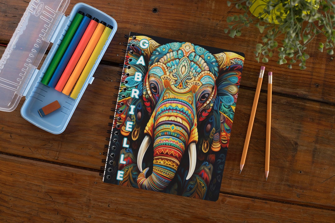 ELEPHANT MANDALA Spiral Notebook - Ruled Line, Elephant Mandala ...