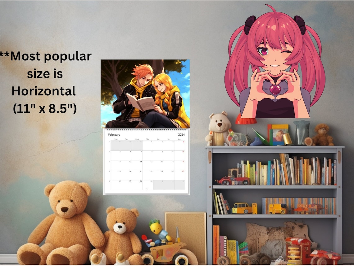 Anime Calendar 2024, Anime Fans, Anime Couples Wall Calendar 2024 ...