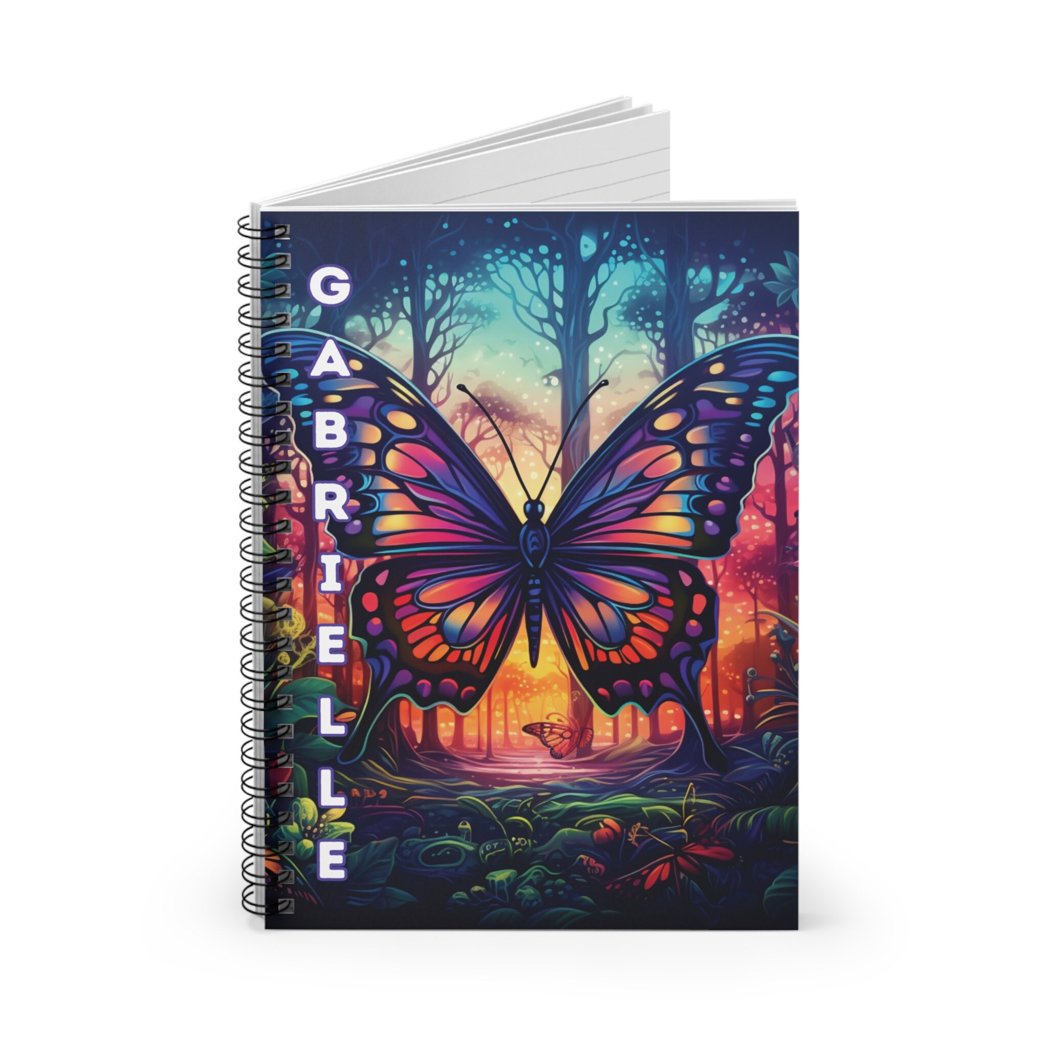 Butterfly Spiral Notebook, Butterfly Notebook, Butterfly Journal ...