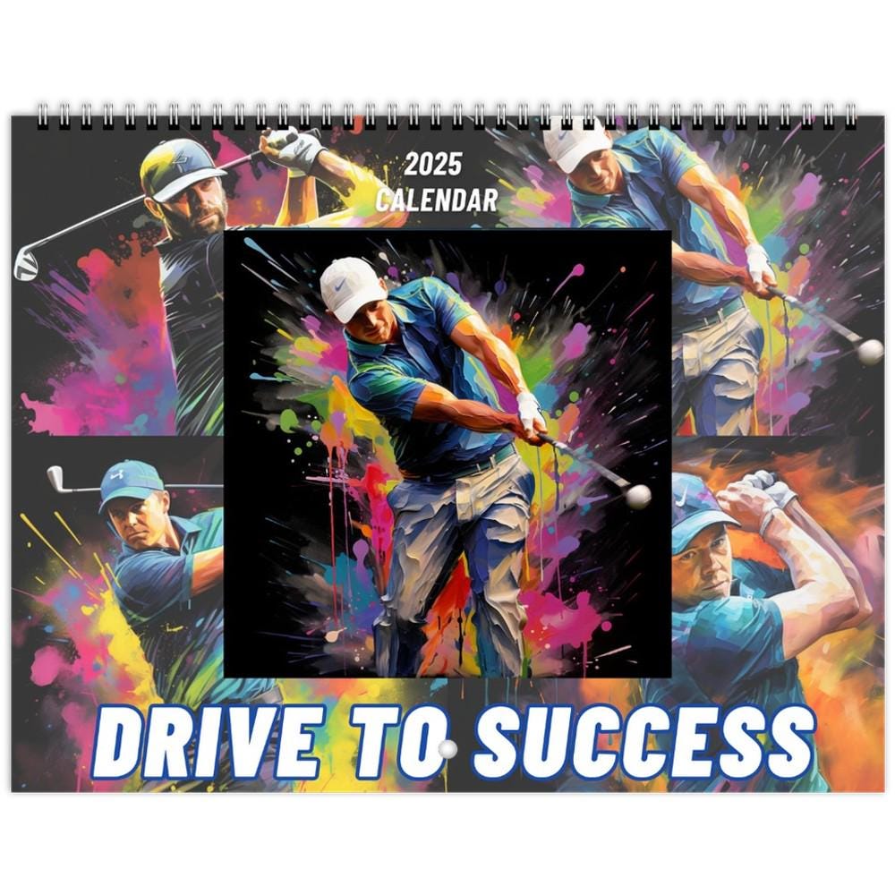 Golf Wall Calendar 2025, Golf Calendar, Golf Gifts, Golf Planner, Golf ...