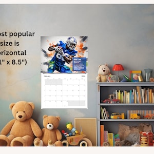 Football Wall Calendar 2025, Football Fans, Football Planner, 2025 Wall ...