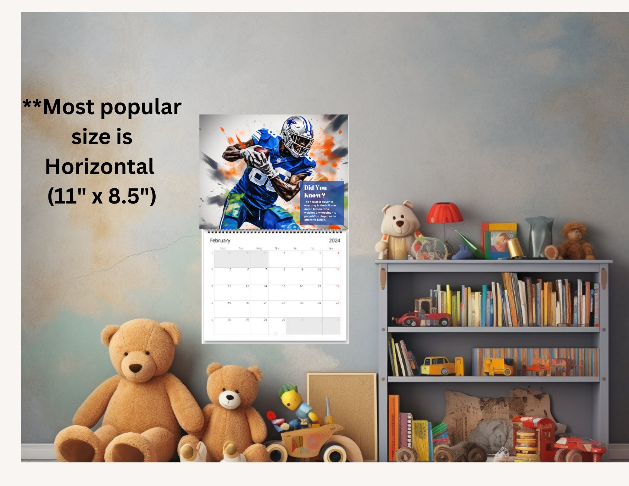 Football Wall Calendar 2024, Football Fans Calendar sold by Router ...
