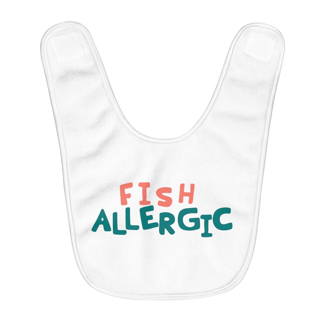Fish Allergic | Fleece Baby Bib for Food Allergy - Etsy
