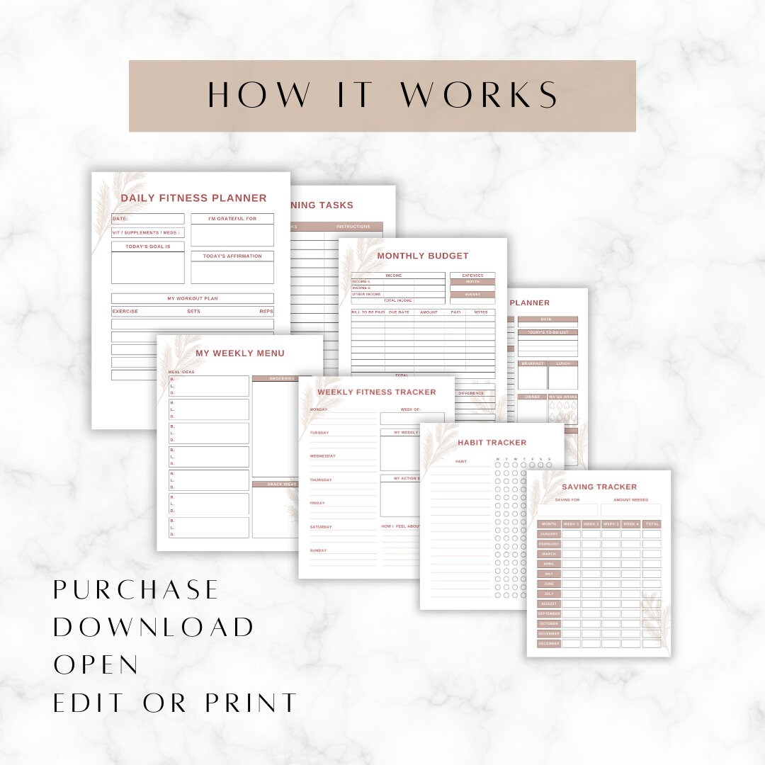 Household Planner | Adhd Planner Printable | Weekly Household | Family ...