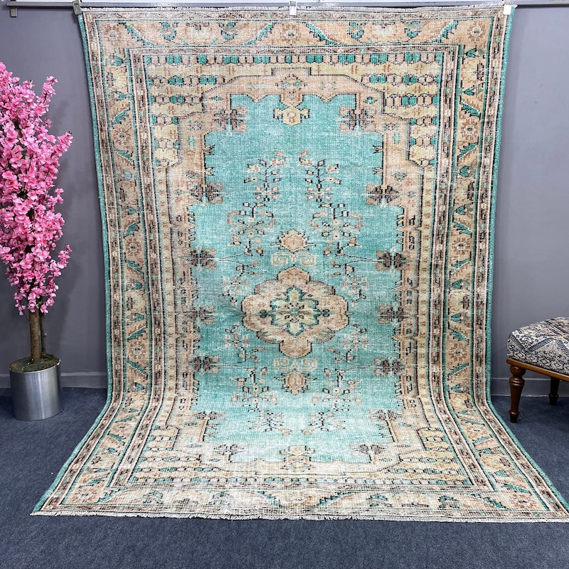 Turquoise Rug - Etsy