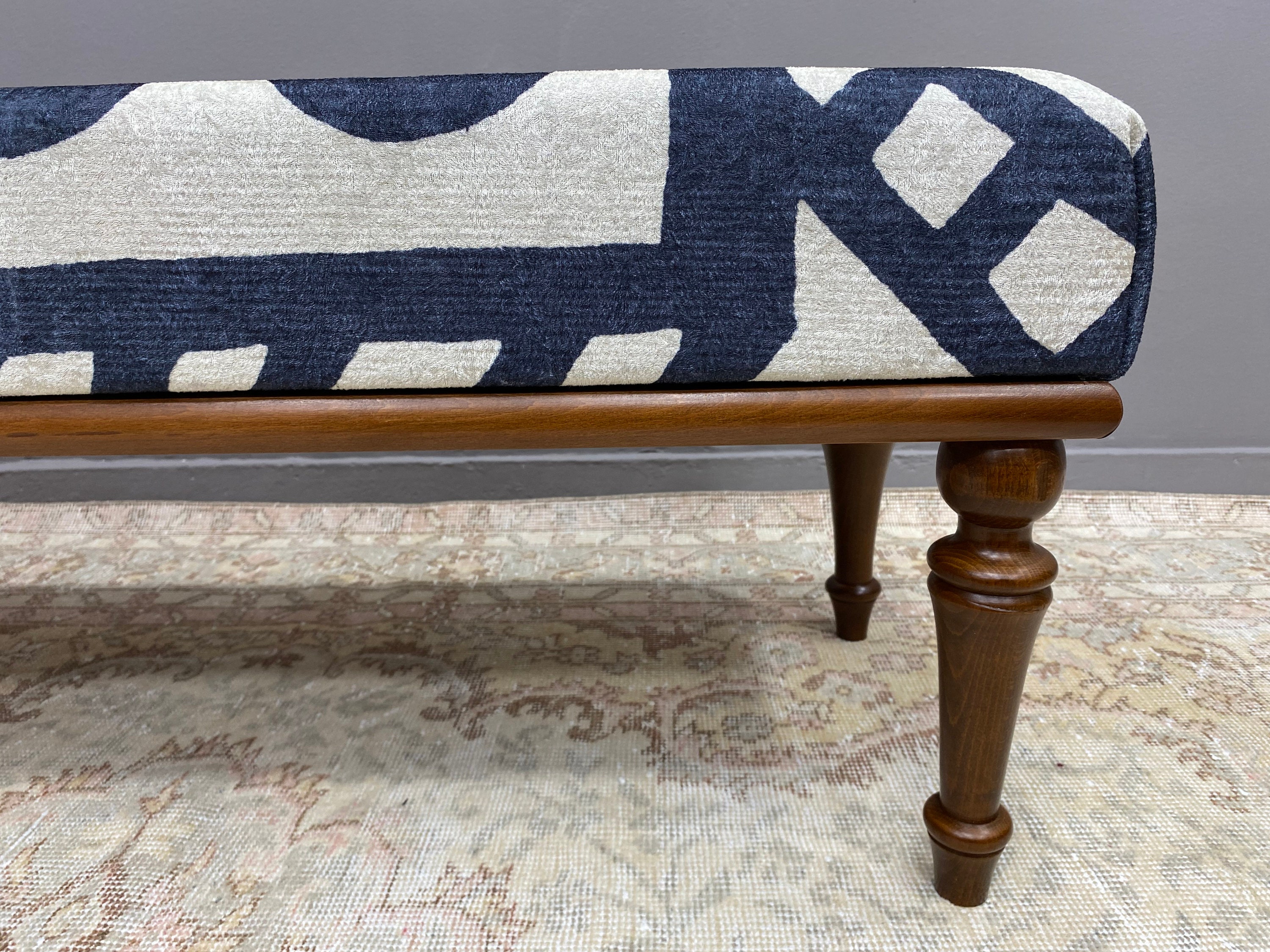 Upholstered Bench Ottoman Benches Modern Bench Wooden - Etsy