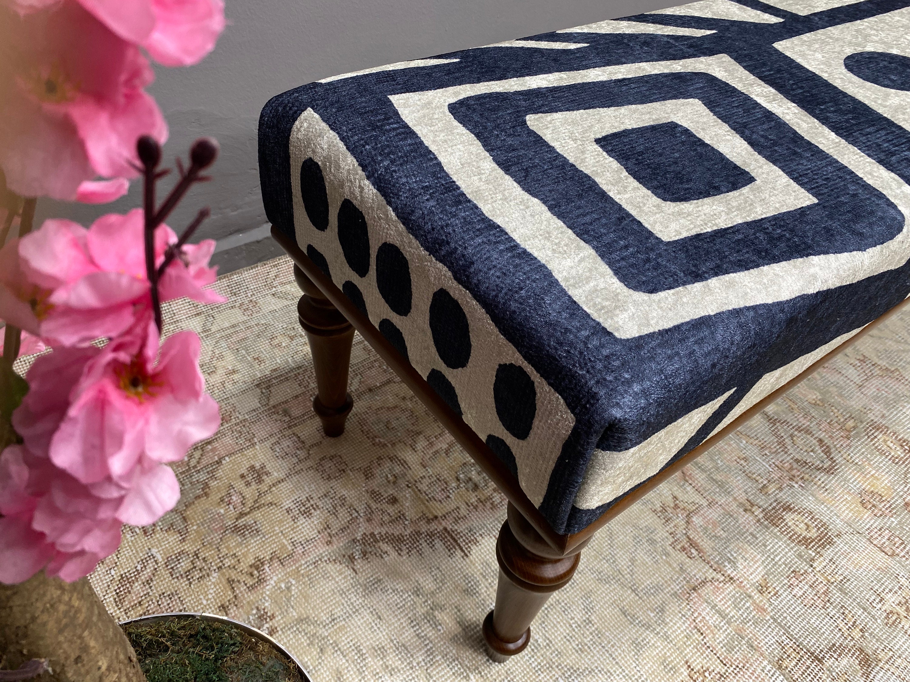 Upholstered Bench Ottoman Benches Modern Bench Wooden - Etsy