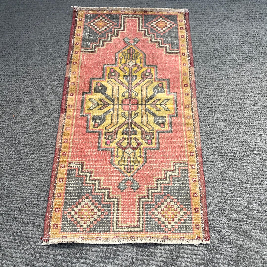 1.6x3.1 Ft Turkish Rug, Red Striped Vintage Wool Rug - Etsy UK