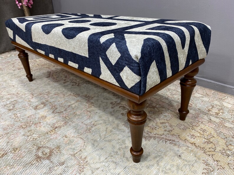 Upholstered Bench Ottoman Benches Modern Bench Wooden - Etsy