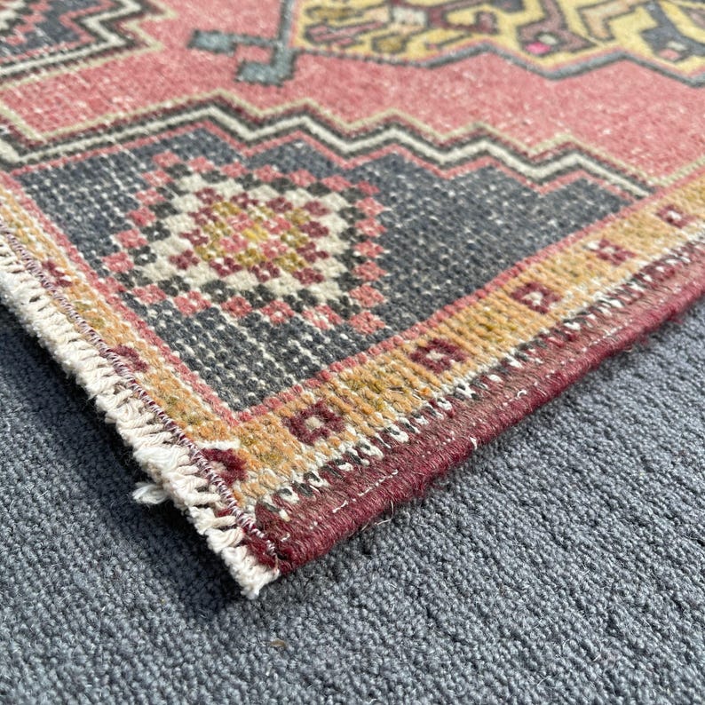 1.6x3.1 Ft Turkish Rug, Red Striped Vintage Wool Rug - Etsy UK