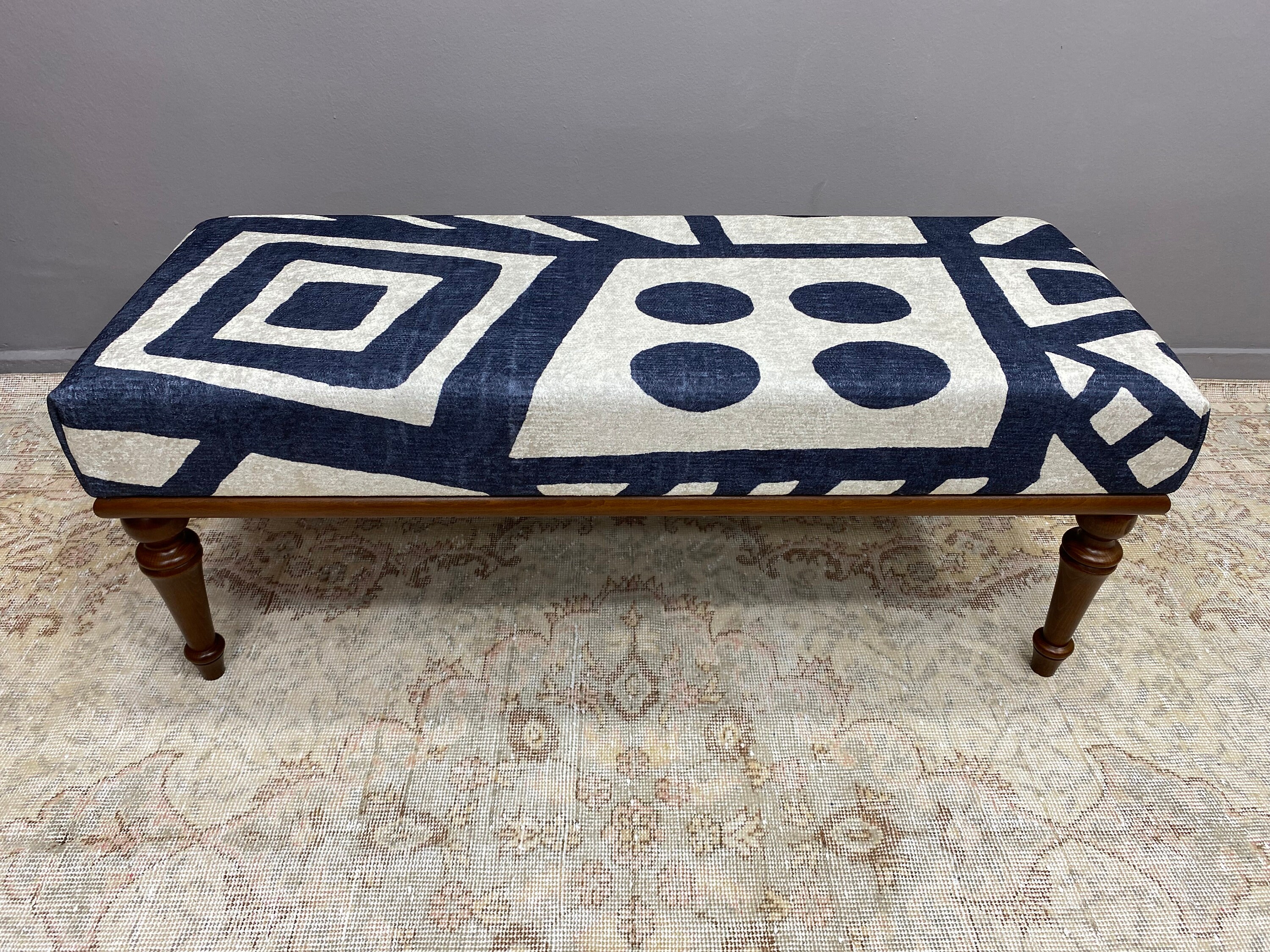 Upholstered Bench Ottoman Benches Modern Bench Wooden - Etsy