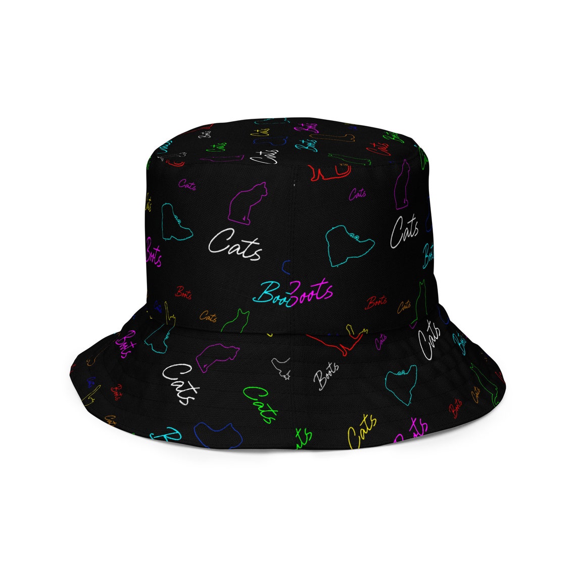 Boots and Cats Bucket Hat Rave Hat Funny Bucket Hat - Etsy