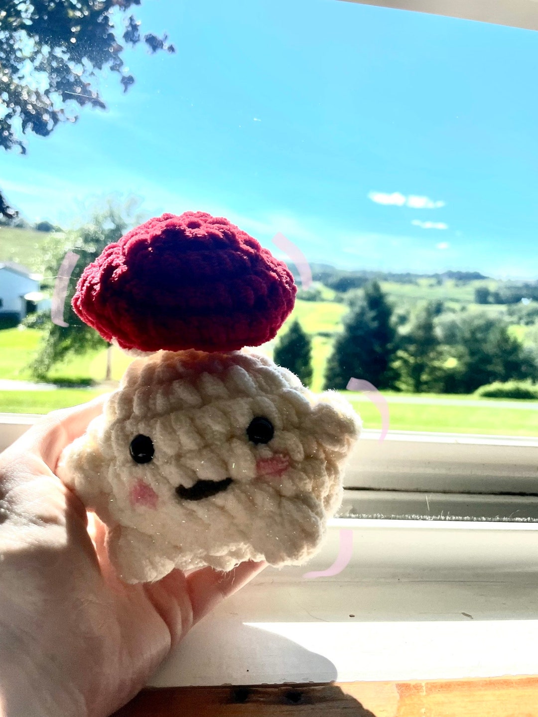 Mini Poppable Crochet Mushroom Plushie Friend - Etsy