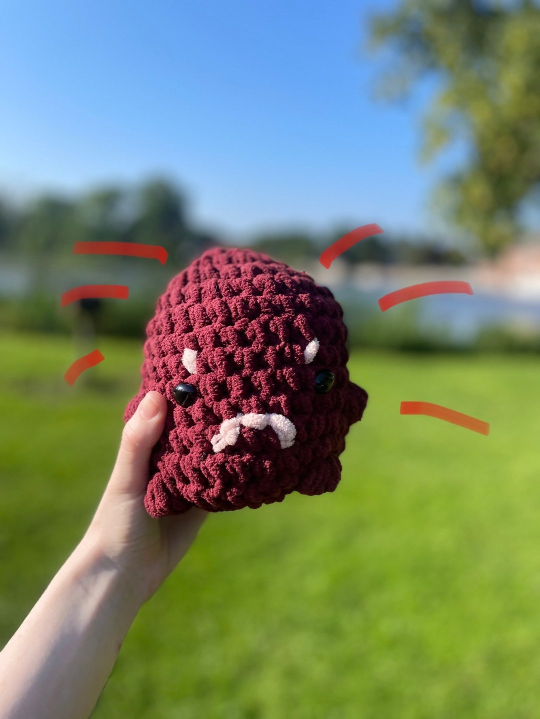 Emotional Support ANGRY Crochet Buddy Amigurumi Plushie - Etsy