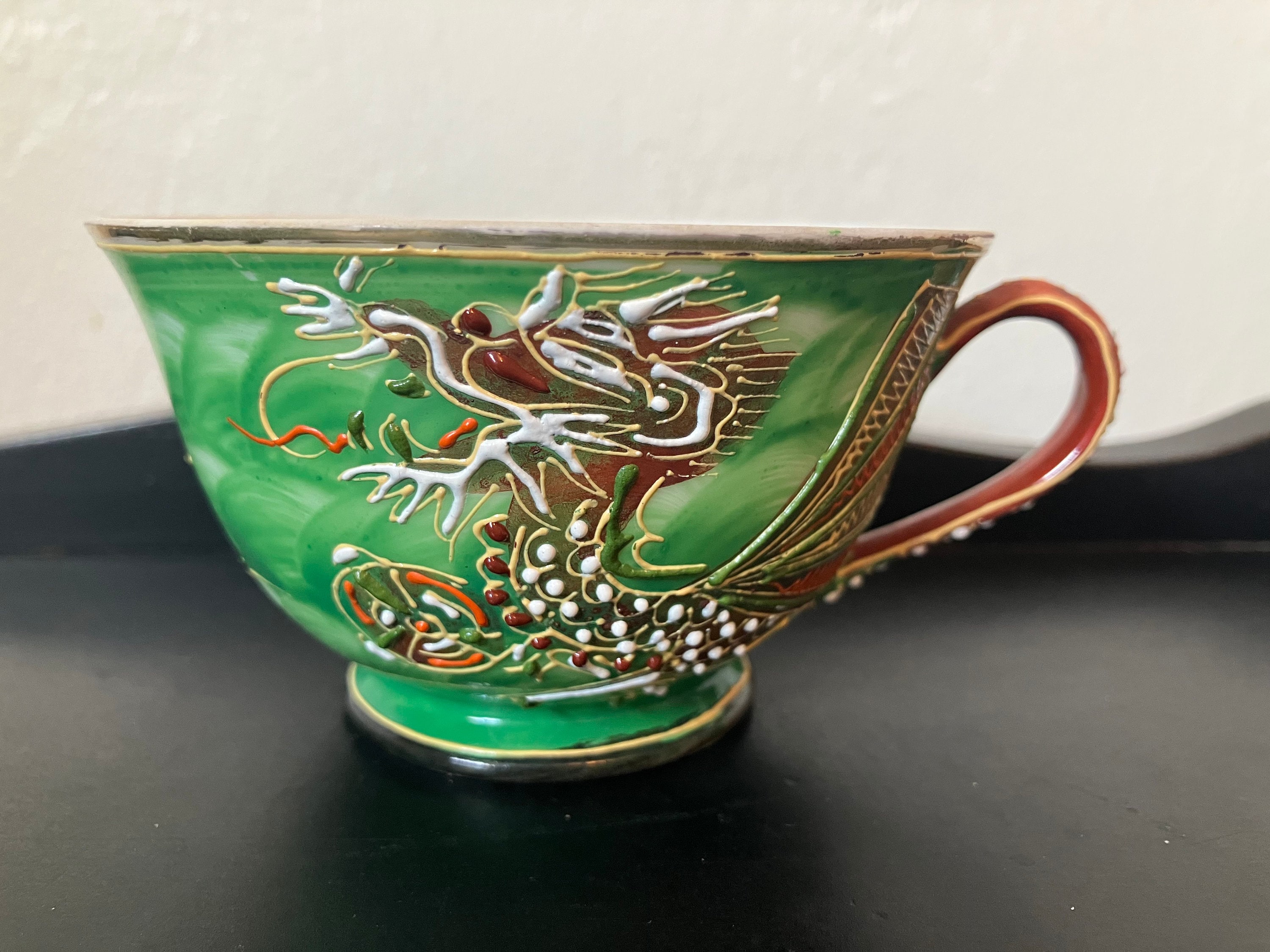 Vintage Japanese Moriage Dragonware Tea Set - Etsy