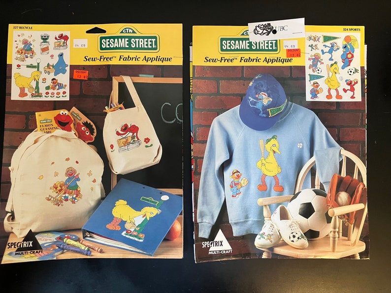 Sesame Street Characters No Sew Appliqués Spectrix - Etsy