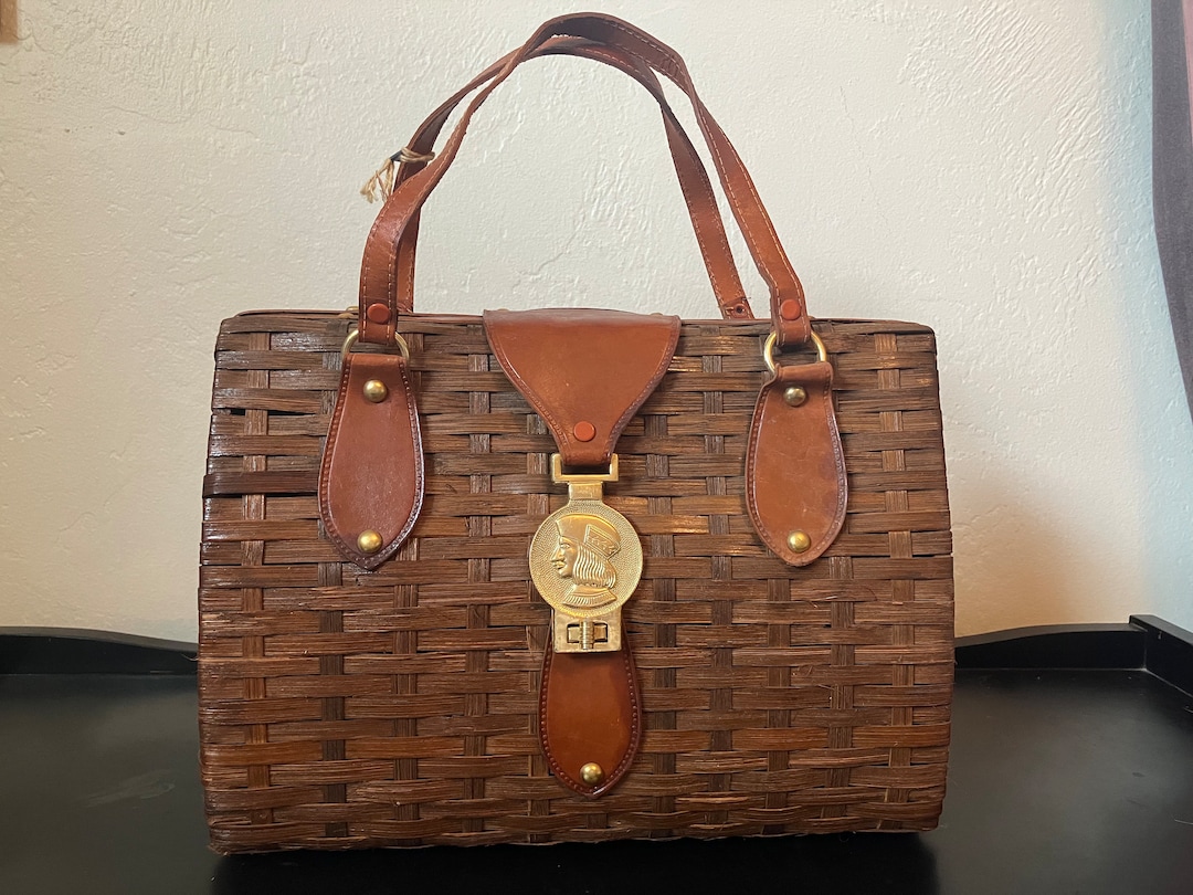 Vintage Basketweave Purse Handbag - Etsy