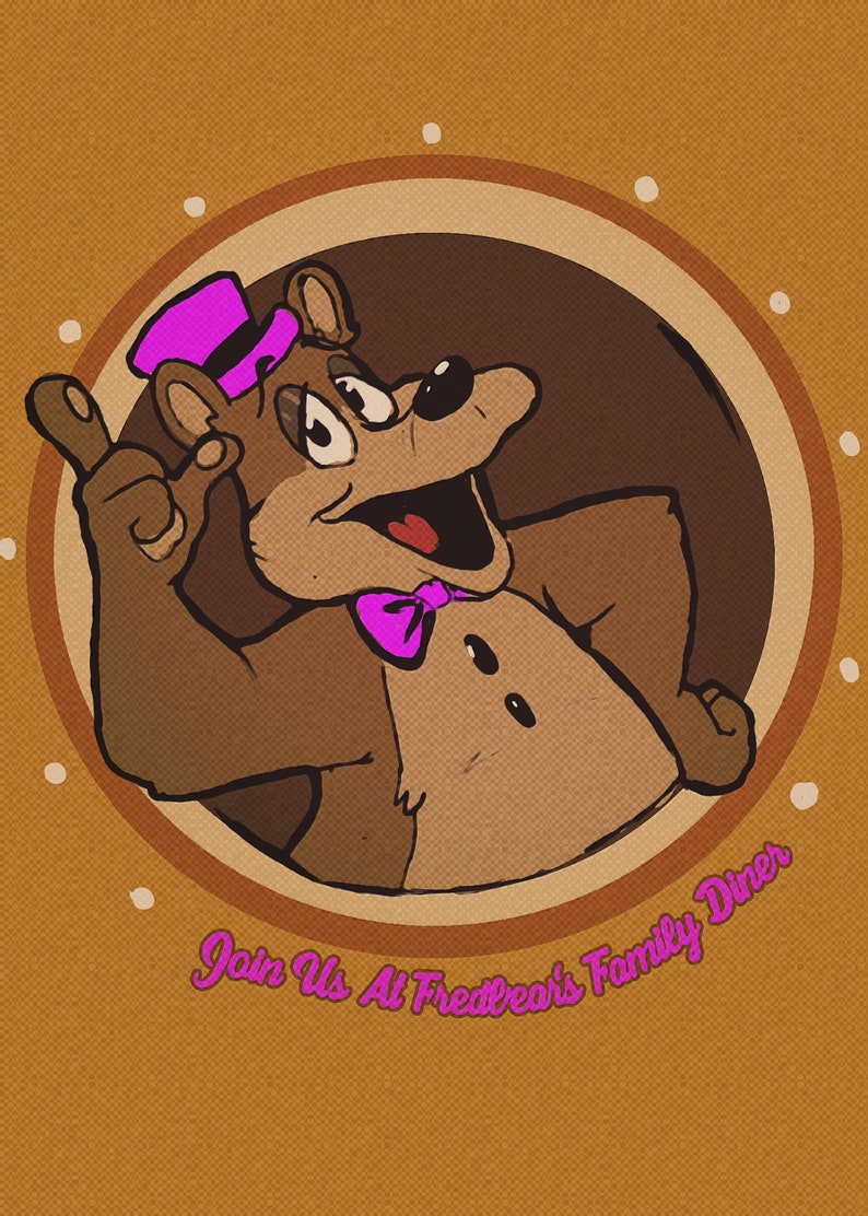 FNAF Inspired Vintage-styled Prize-counter Pins/buttons 58 Mm/ 2.28 ...