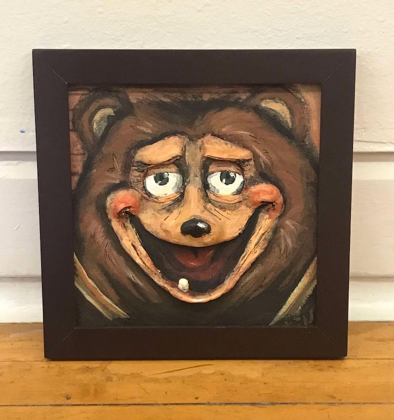 Billly Bob Showbiz Pizza Animatronic Inspired Framed 8x8 3D Paper Clay ...