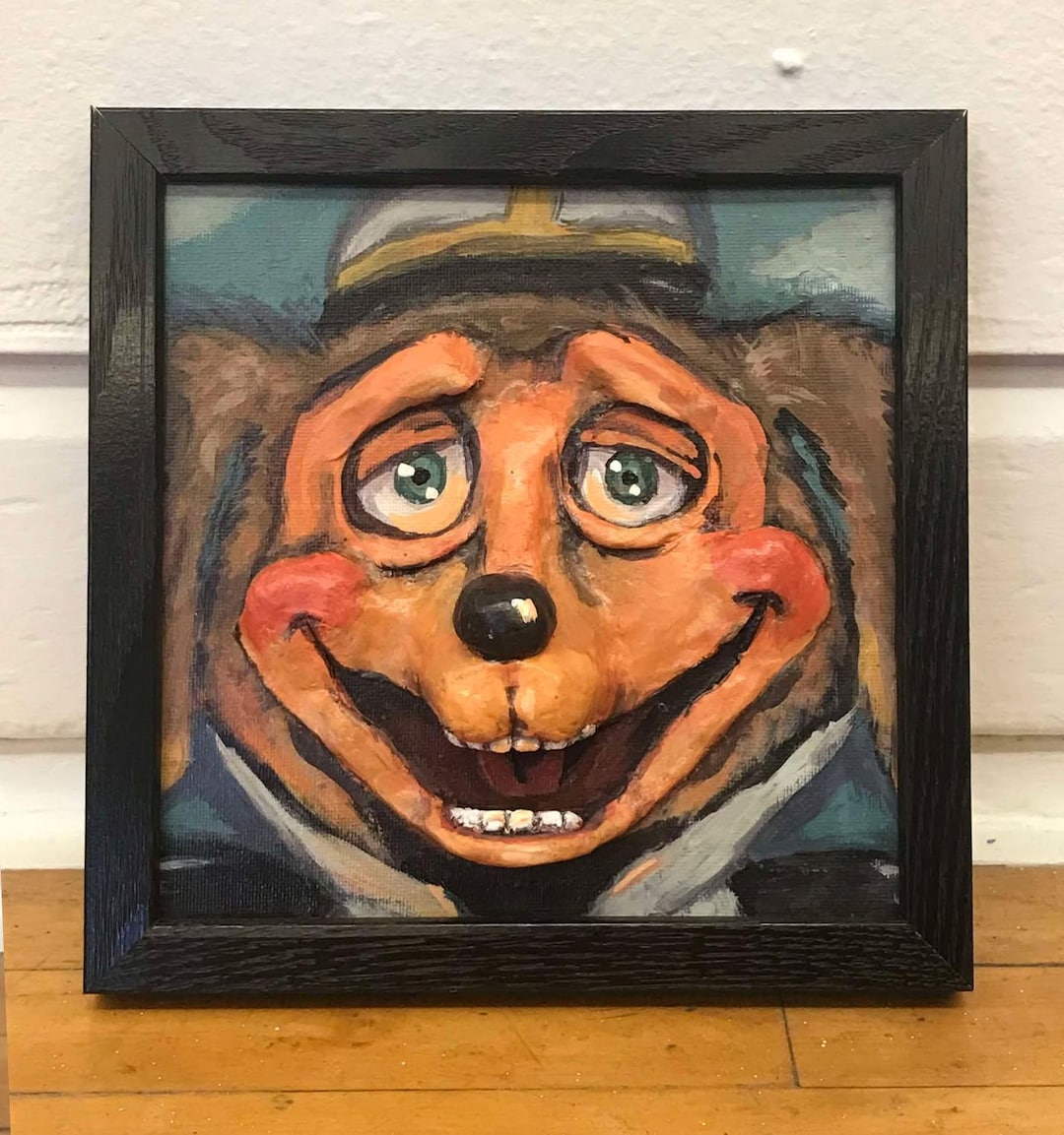 Dook Larue Showbiz Pizza Animatronic Inspired Framed 8x8 3D Paper Clay ...