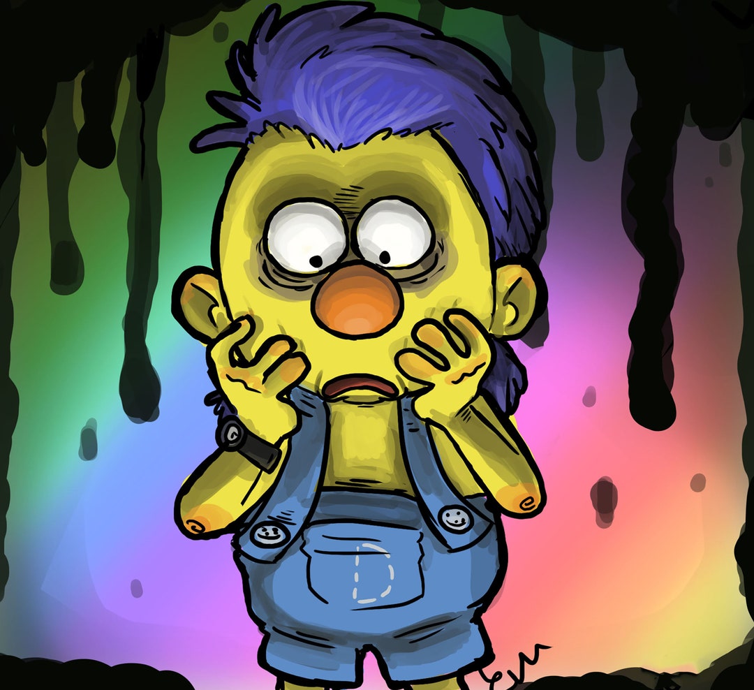 Yellow Guy Doi Don't Hug Me I'm Scared 9x8" Print - Etsy