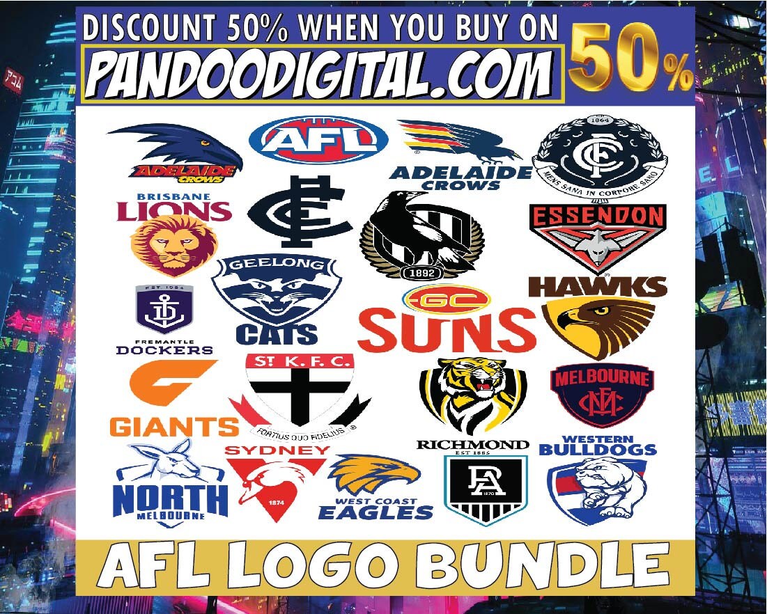 AFL Teams Bundle Svg Afl Logo Svg Football Svg AFL Bundle - Etsy
