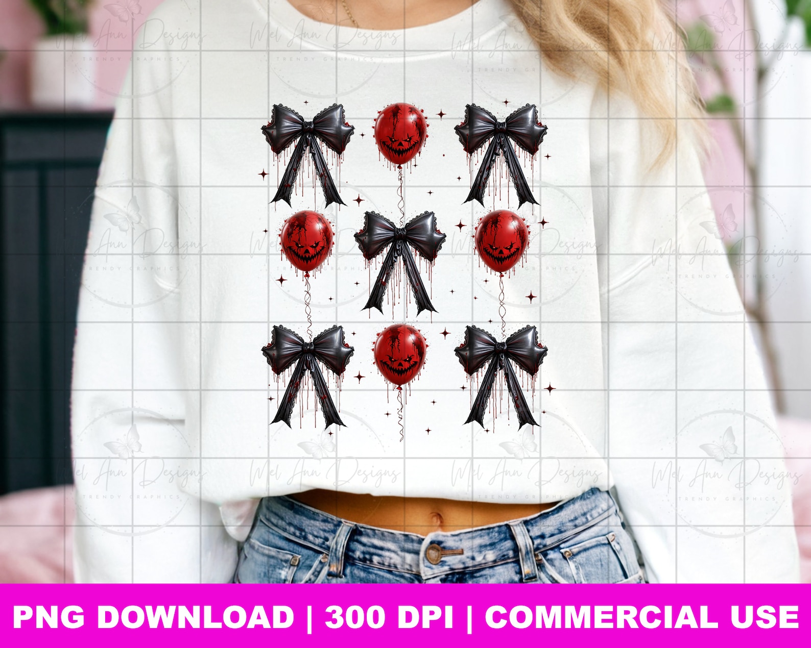 Coquette Bow Halloween Png, Halloween Sublimation, Spooky Season Png ...