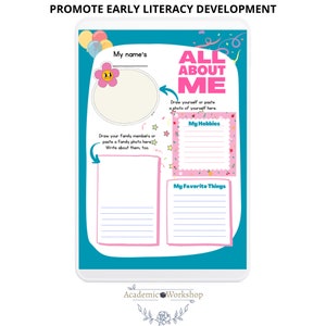 8 Printable All About Me Templates, Colorful & Beautiful Homeschool ...