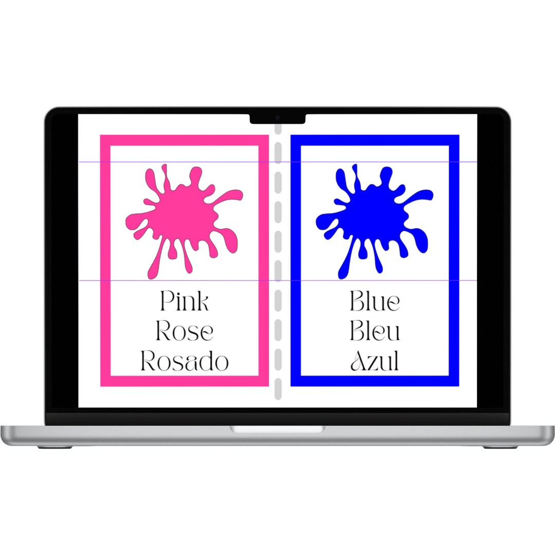 12 Kids Learning Colors Flashcards, Pre-school, Educational Printable ...