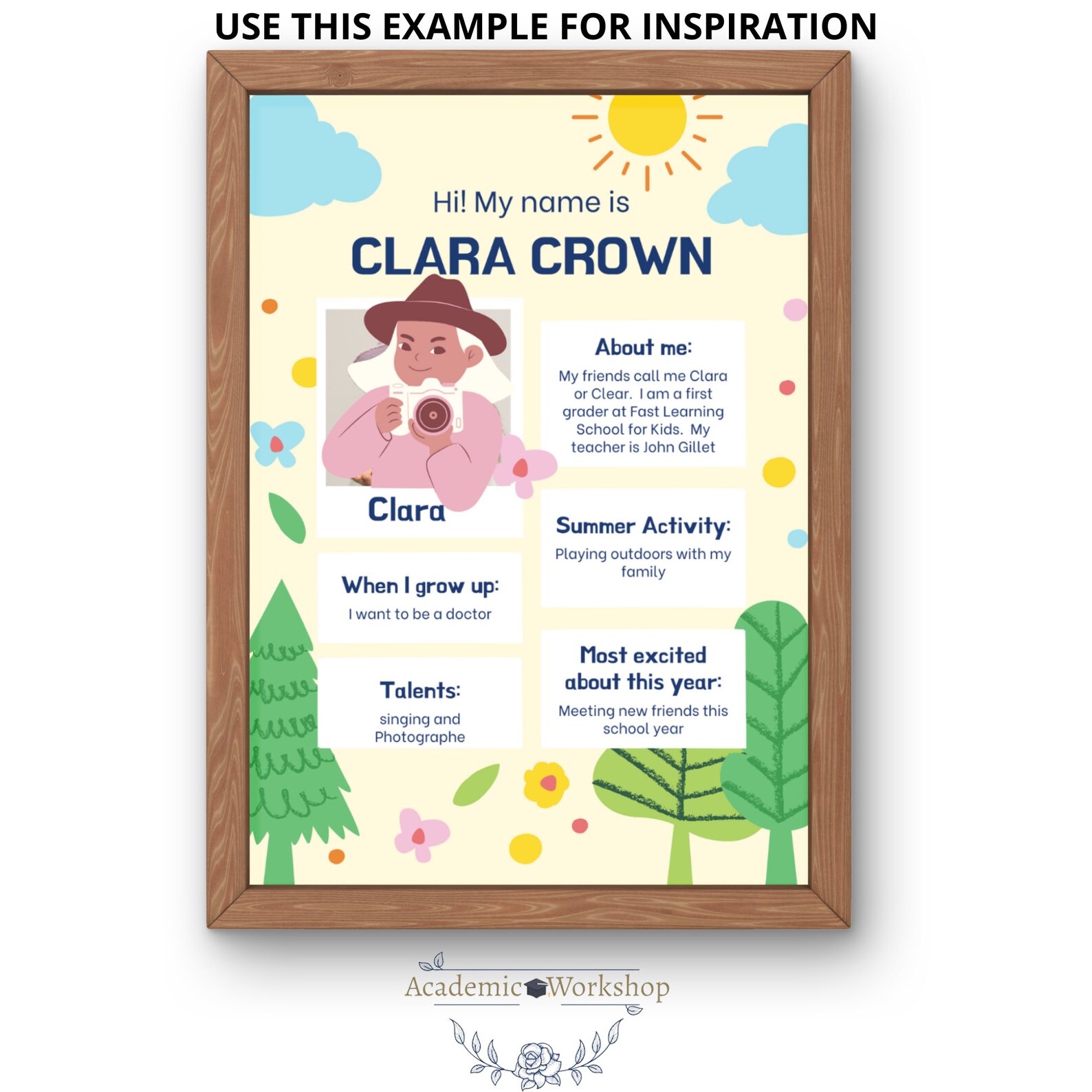 8 Printable All About Me Templates, Colorful & Beautiful Homeschool ...