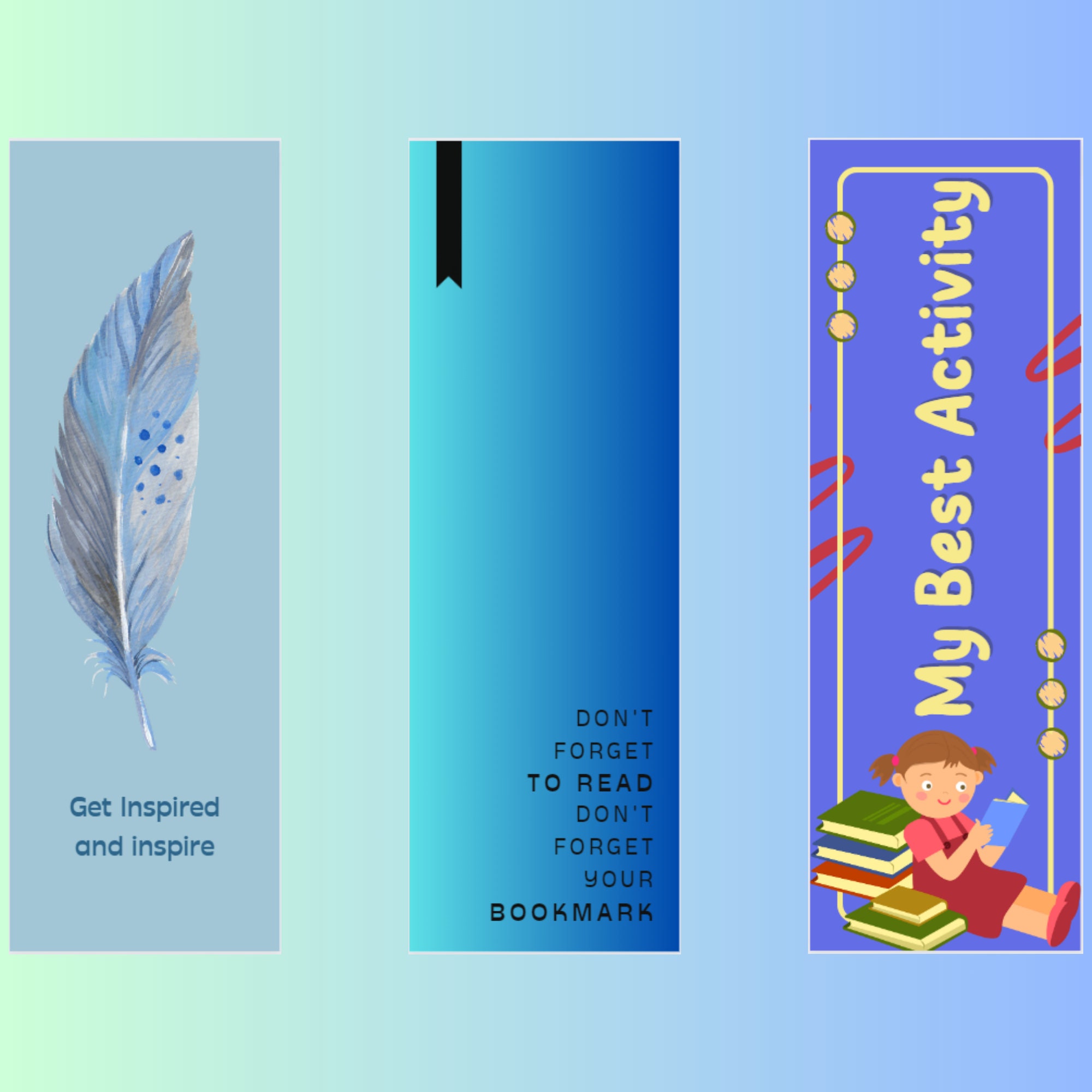 15 Simple and Beautiful Printable Bookmarks Designs for Book Lovers in ...