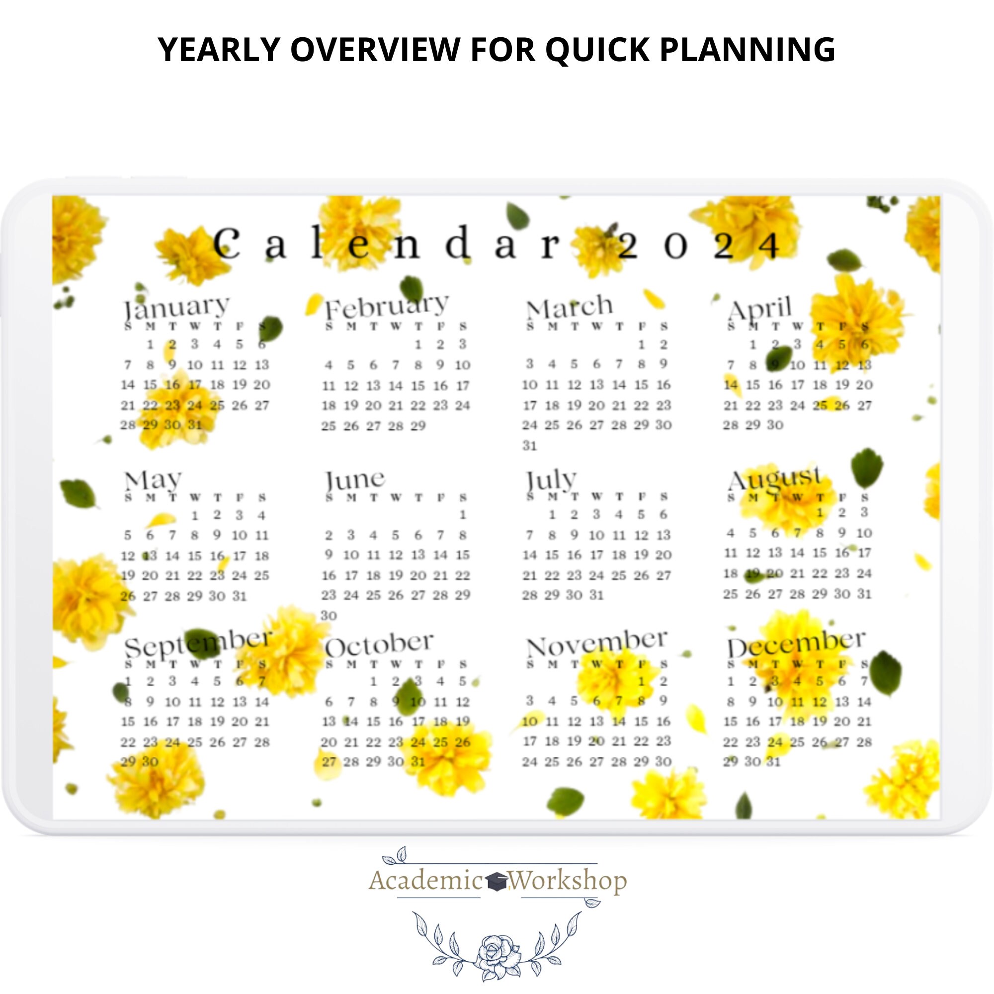 7 Printable 2024 Annual Calendars Beautiful Landscapes and Vibrant ...