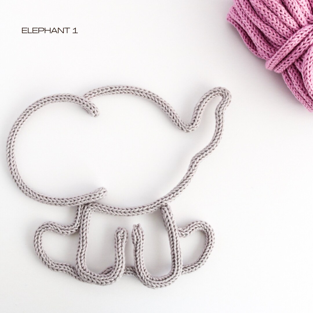 Personalized Knitted Wire Elephant for Jungle Nursery Decor, Safari ...