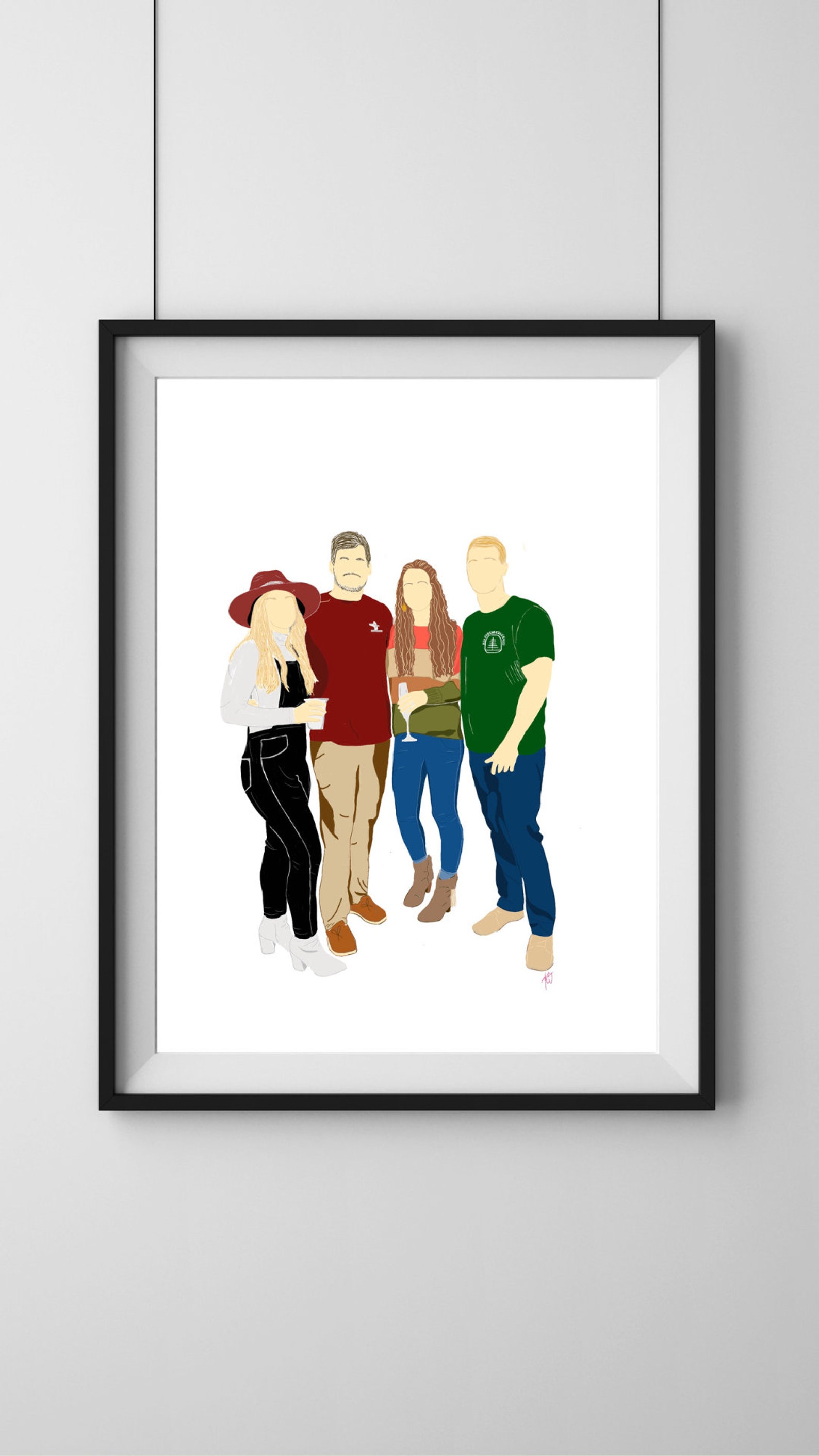 Custom Illustration, Custom Digital Portrait From Photo, Personalized ...