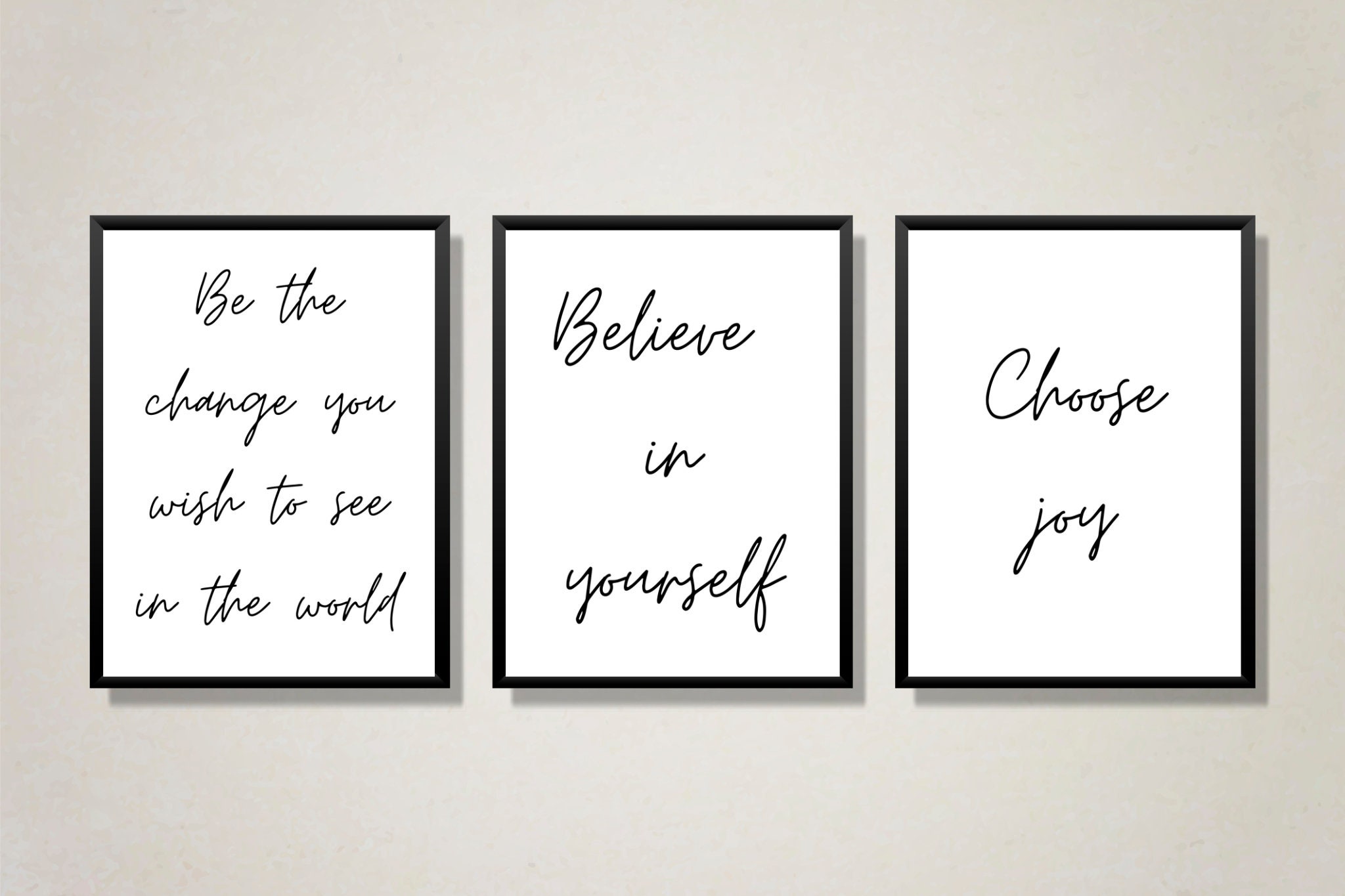 Inspirational Wall Art Office Decor Quotes About Life Gallery Wall Set ...