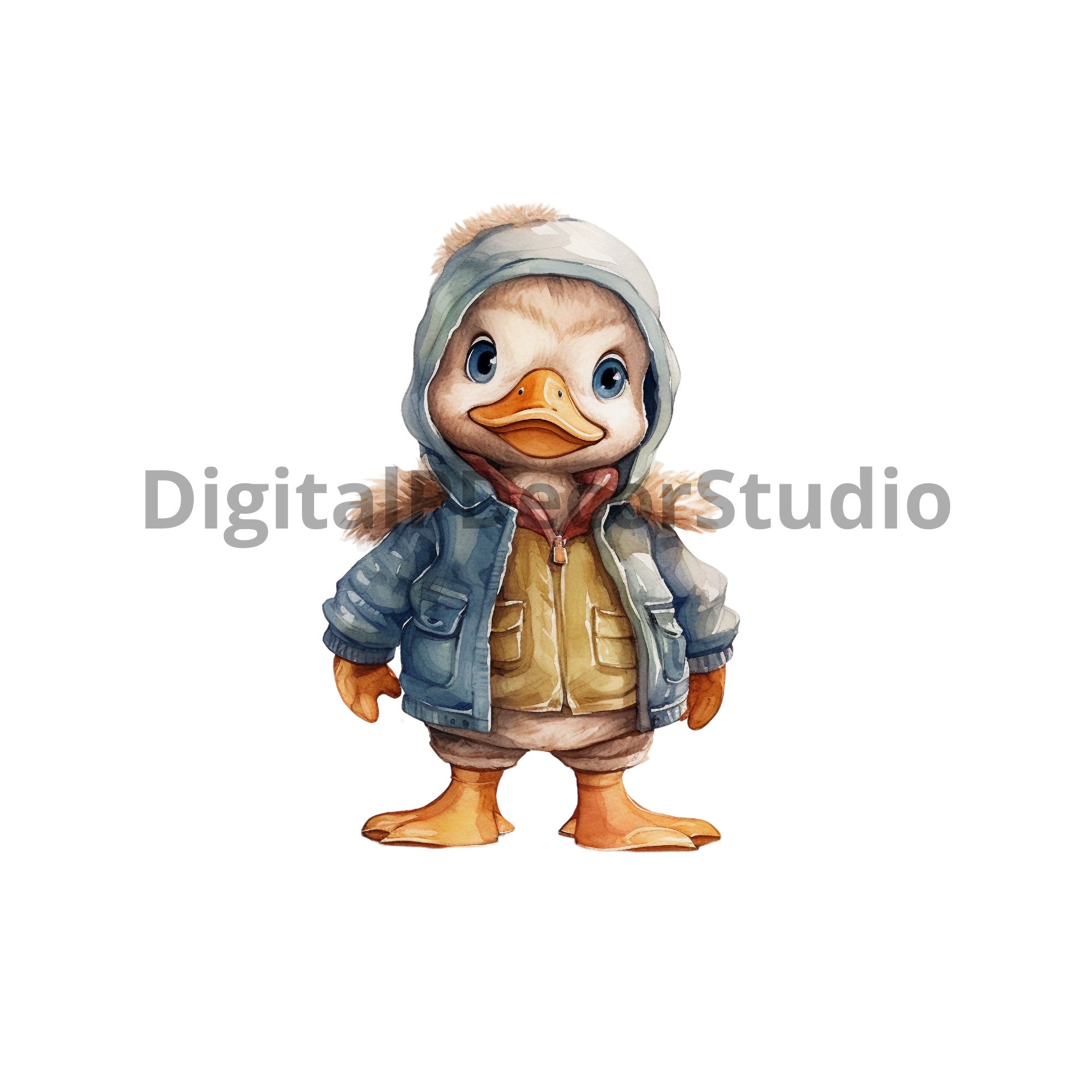 10 Ducklings Clipart, PNG, Baby Duck Clipart, Duckling, Animal ...