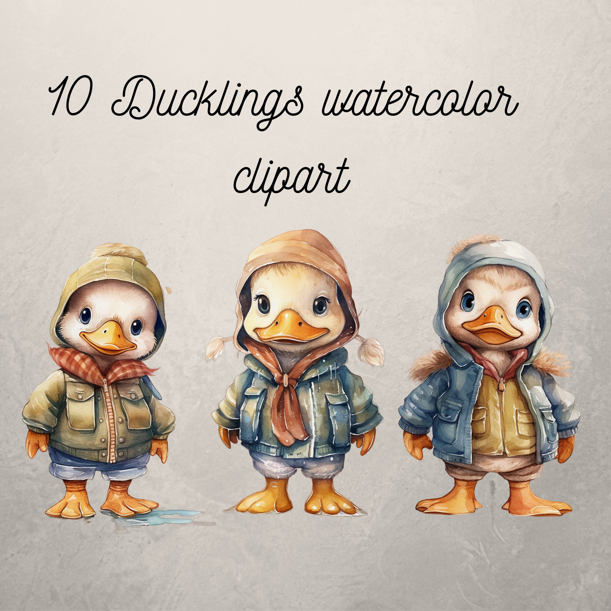 10 Ducklings Clipart, PNG, Baby Duck Clipart, Duckling, Animal ...