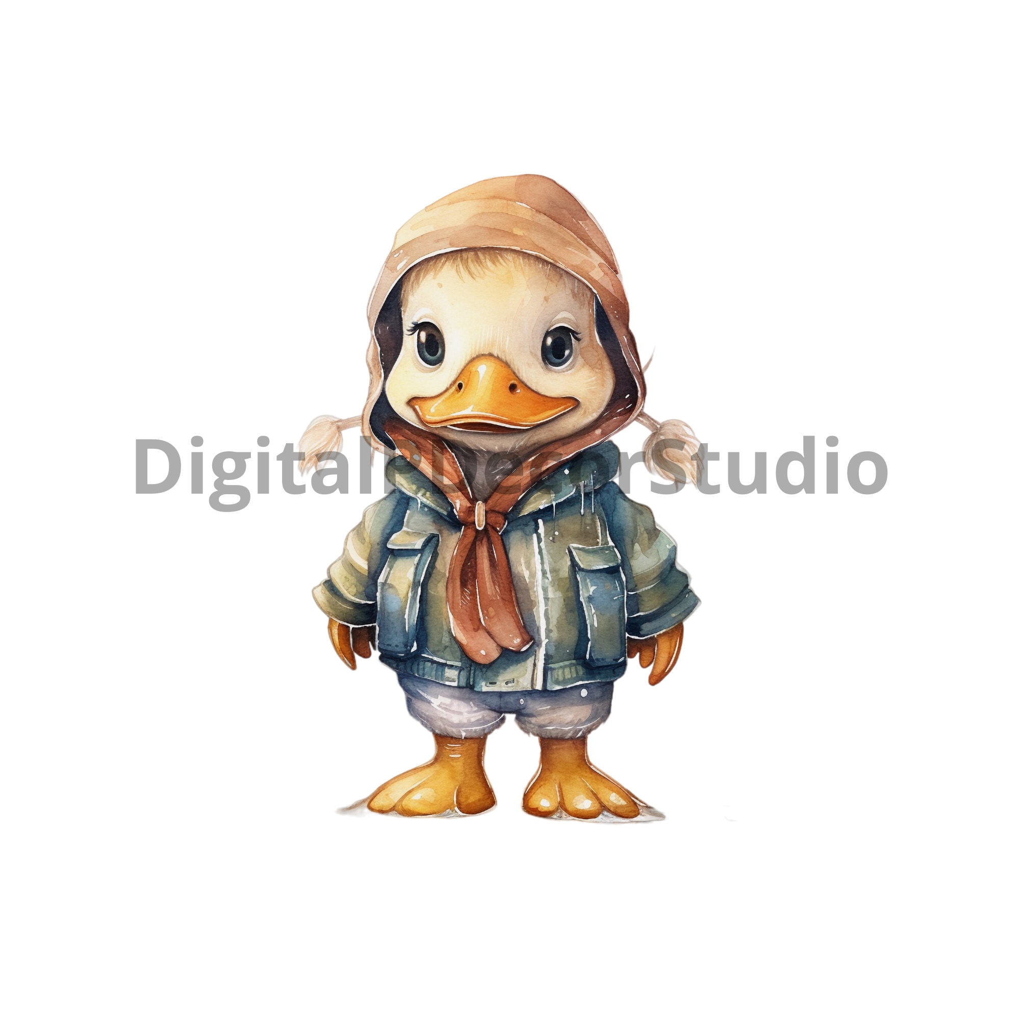10 Ducklings Clipart, PNG, Baby Duck Clipart, Duckling, Animal ...
