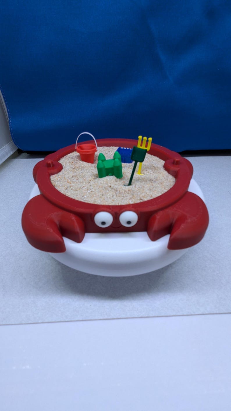 Crab Mini Sand Box, Zen Garden, Sensory Toy, Crabbie Desk Toy - Etsy