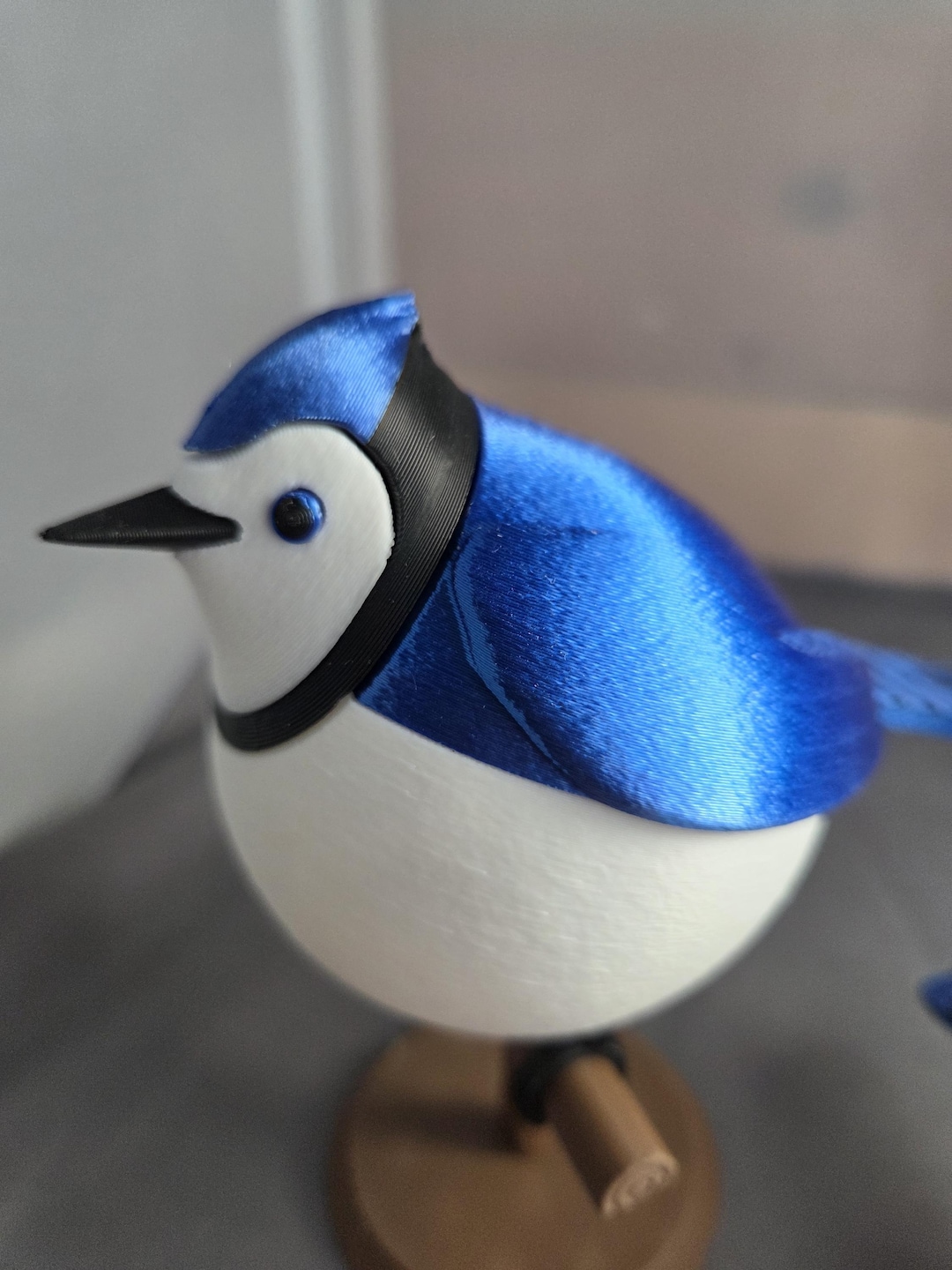 Fluffy Bird Blue Jay Tabletop Ornament Standing or With Perch - Etsy