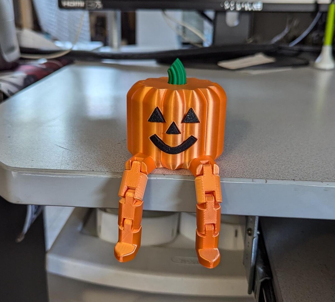 Autumn Pumpkin Pal, Halloween Desk Toy, Hanging Legs Shelf Decoration ...