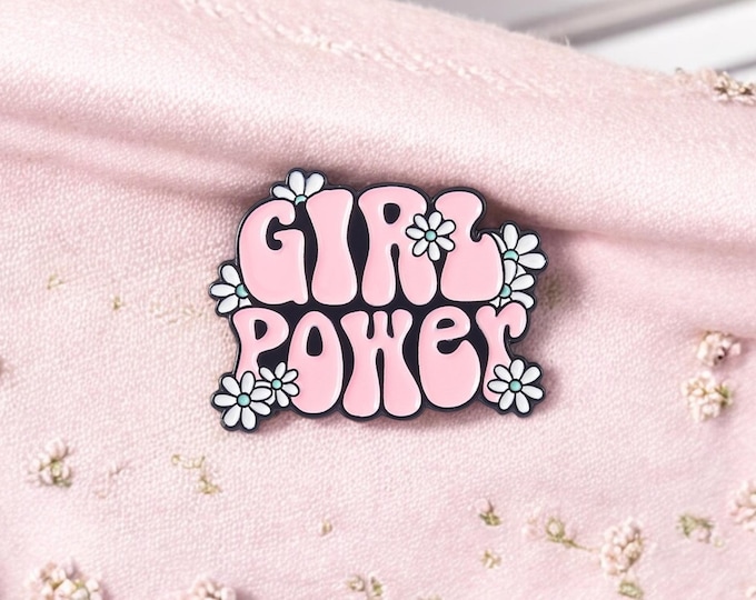 Girl Power Enamel Pin in Blue for All You Powerful Girls, From Our ...